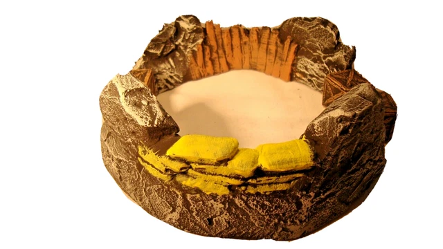 RESINA STONE REDOUBT 1.32 Dipinto Scenario Diorama Terreno Airfix King ...