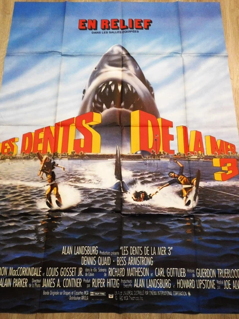 LES DENTS DE la Mer 3 Affiche ORIGINALE 120x160cm Poster 47"63" 1983 EUR 79,00 - PicClick FR