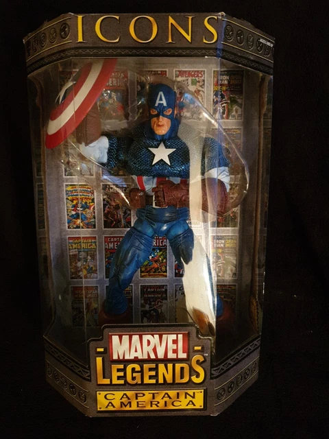 MARVEL LEGENDS ICONS CAPTAIN AMERICA ( MASKED ) - 12" 30 cm - TOY BIZ ...