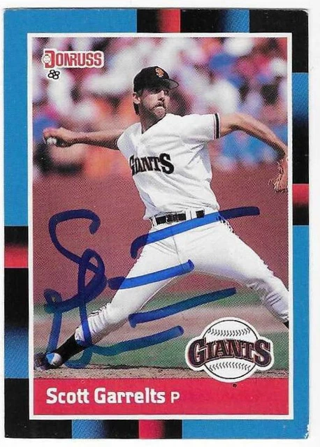 SCOTT GARRELTS 1988 Donruss Autographié Signé #80 San Francisco Giants ...