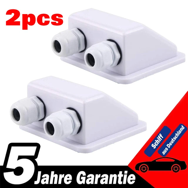 2X DACHDURCHFÜHRUNG 2-FACH Solar Kabeldurchführung Wohnmobil Caravan Camper DE EUR 11,95 ...