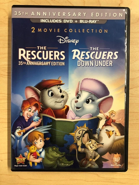 THE RESCUERS - The Rescuers Down Under (Blu-ray, Disney Double Feature ...