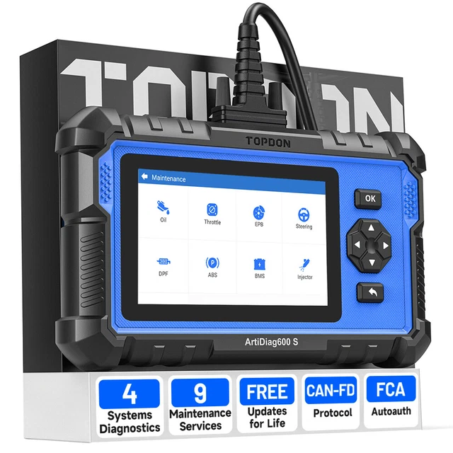 TOPDON AD600S CAR OBD2 Scanner Code Reader Diagnostic Tool Check Engine ...