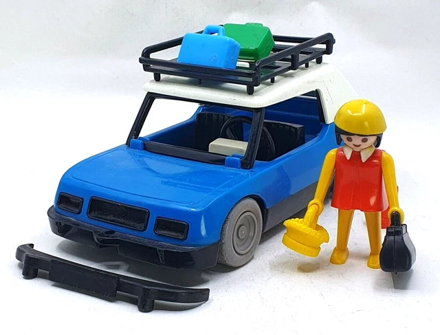 PLAYMOBIL SYSTÈME 3210 - Voiture familiale bleue avec chauffeur et ...