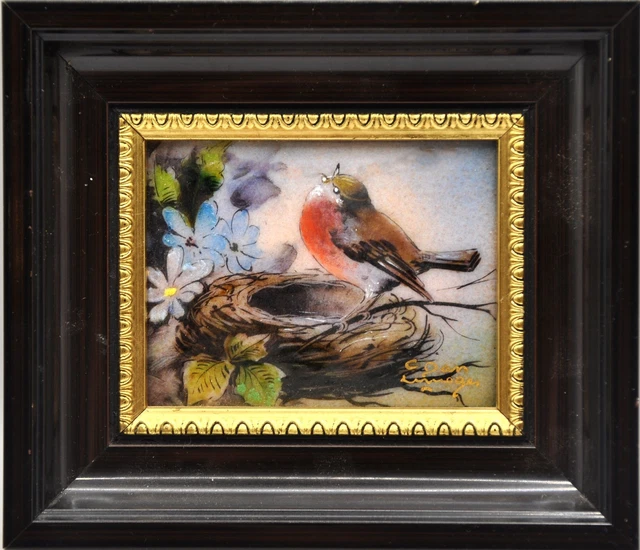 MINIATURE ÉMAIL DE Limoges signée C Dan EUR 30,00 - PicClick FR