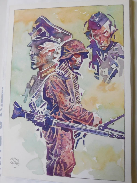 HUGO PRATT « WWII Stori Di Guerro » + 2 dessins de T. FRISANO, EO/Neuf ...