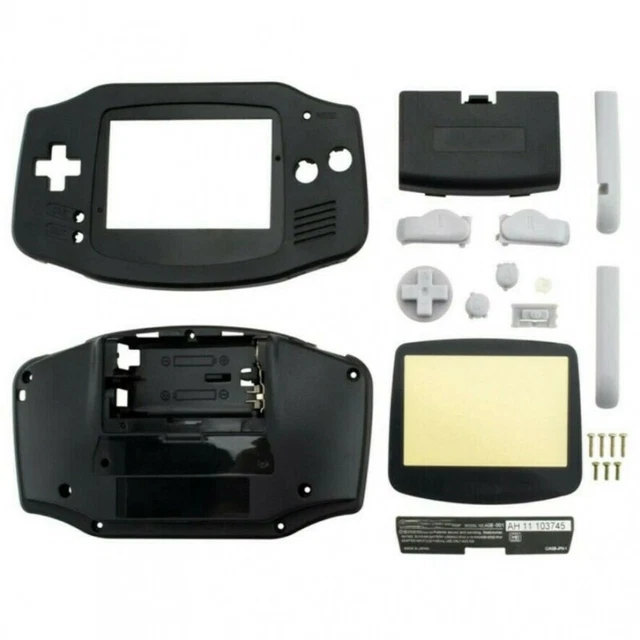 CARCASA COMPLETA PARA Nintendo Game Boy Advance Gba Full Housing Negro ...
