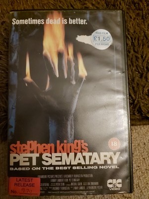 PET SEMATARY (VHS) Big-Box Ex-Rental Horror Stephen King £8.00 ...