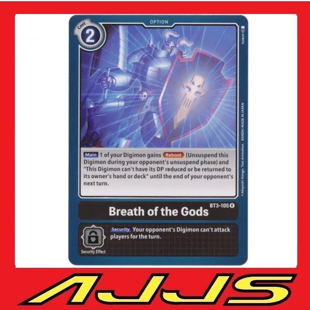 DIGIMON - BREATH of the Gods - BT3-105 R - Rare - NM/M $3.99 - PicClick AU