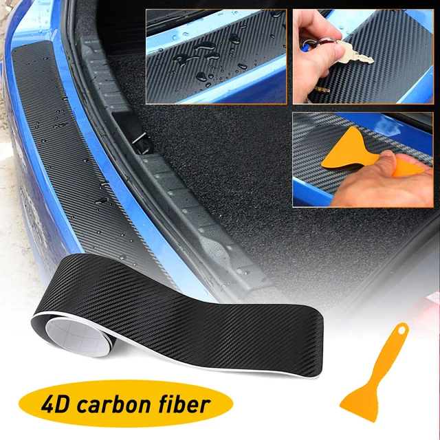 RUBBER CAR REAR Bumper Protector Trim Strip Trunk Sill Guard Scratch ...