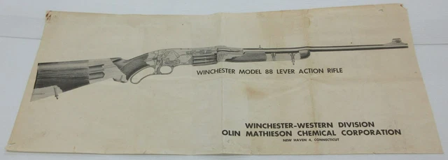 VINTAGE WINCHESTER MODEL 88 Lever Action Rifle Poster $34.99 - PicClick CA
