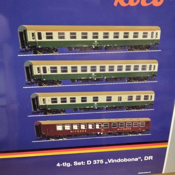 74189 DR REISEZUGWAGEN-SET D-375 "Vindobona" 4teilig von Roco. Neu mit ...