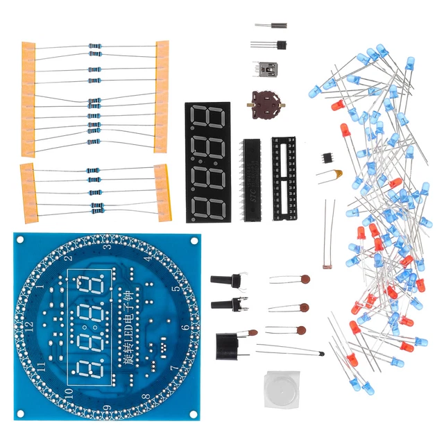 ELECTRONIC CLOCK DIGITAL Kit Display DIY-Uhrenbausatz Digitale LED-Uhr ...