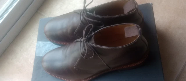 BECKETT SIMONON BROWN Oily Full Grain Leather Chukka Ankle Boots Men's ...