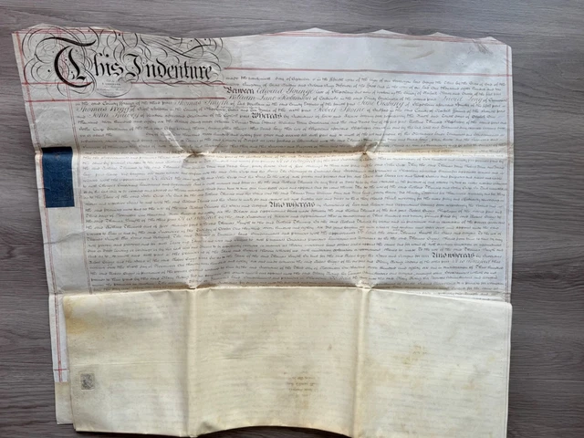 SHIPDHAM NORFOLK VELLUM Indenture Land Deed 1810 Younge to Wigg Wax ...