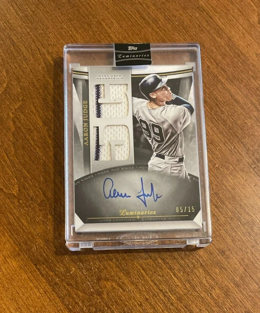 PATCH DE JEU Aaron Judge 2021 Topps Luminaries voiture HBKAR-AJ Yankees ...
