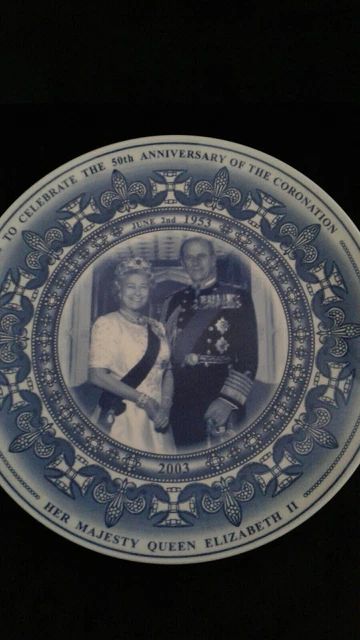 WEDGWOOD DAILY MAIL Plate Queen Elizabeth II 50th anniversary of ...