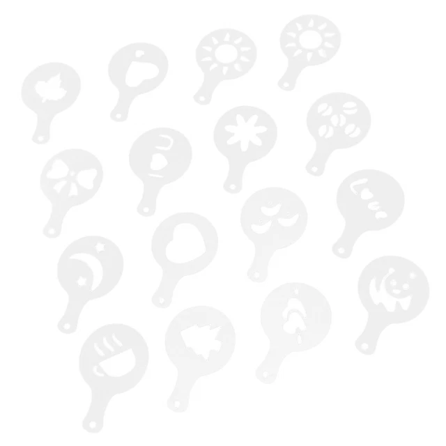 64PCS COFFEE STENCILS Plastic Template for Cake Decorating Latte and ...