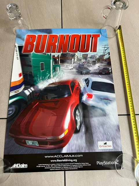 POSTER : BURNOUT Playstation Sony PLV Display PS1 Promo EUR 269,10 ...