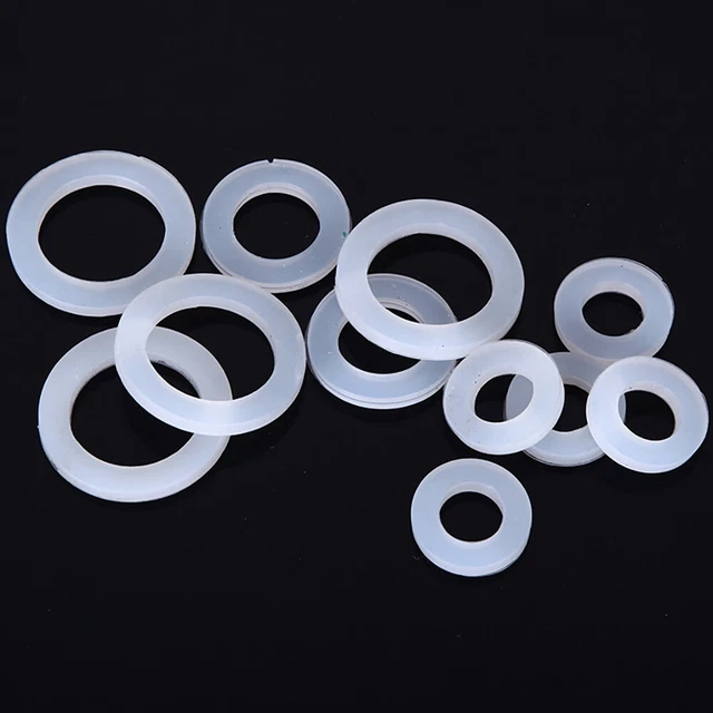 3MM THICK WHITE Silicone High Temp Pad Flat Ring Rubber Washer Seal ...