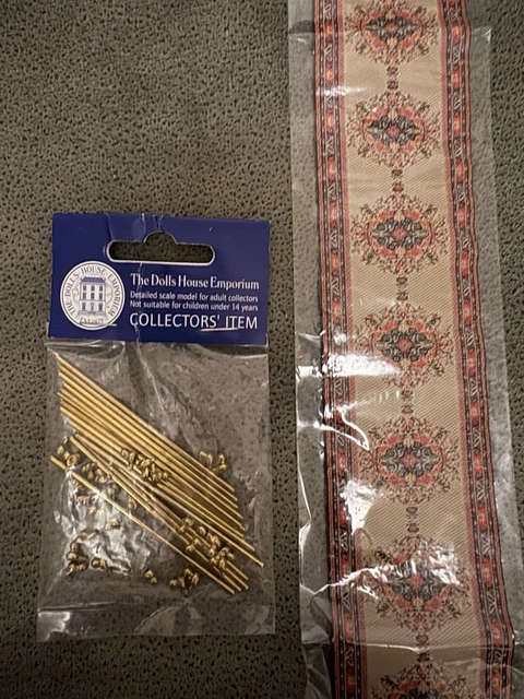 1:12 STAIR RODS and Stair Runner Both New In Packaging £15.08 - PicClick UK