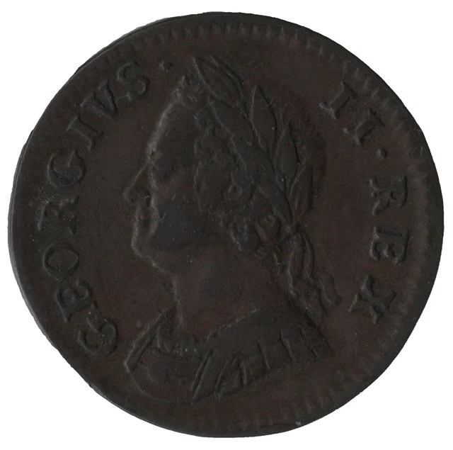1754 GREAT BRITAIN George II Farthing Coin Pre-Decimal £100.00 ...