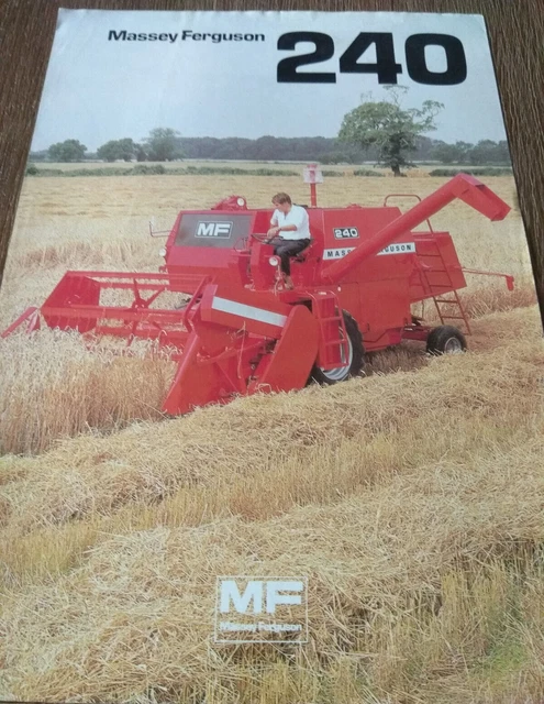 PROSPECTUS TRACTEUR Moissonneuse-Batteuse Massey-Ferguson 240 EUR 4,50 - PicClick FR
