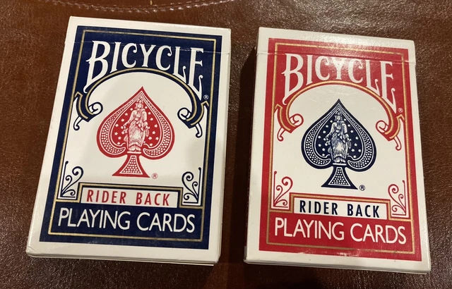 2 PACKS BICYCLE Rider Back Playing Cards, Poker Size 808 Cards, Red ...