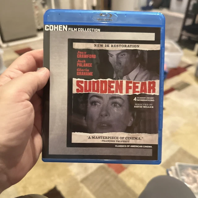SUDDEN FEAR (BLU-RAY, 1952, Cohen Media, NEUF) Joan Crawford, Jack ...