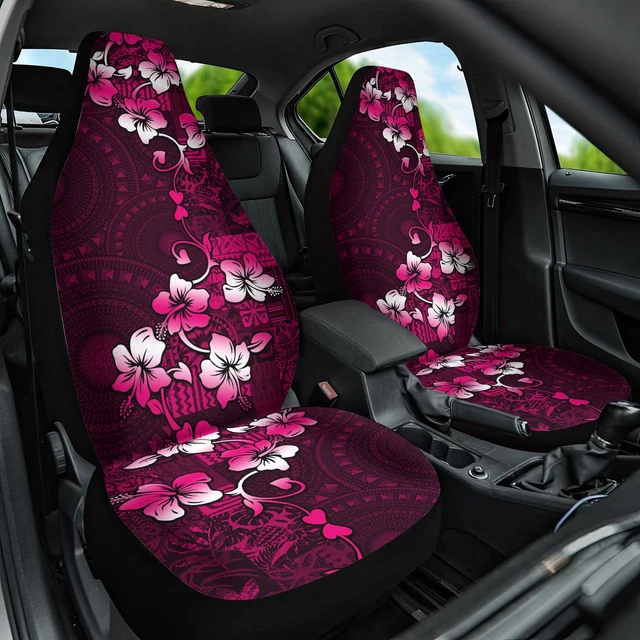 HAWAIIAN KANAKA HIBISCUS Plumeria Mix Polynesian Turtle Car Seat Covers ...