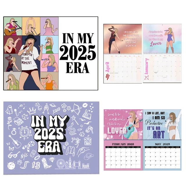 TAYLOR SWIFT 2025 Calendar Eras IN MY 2025 ERA/ TS Lyrics Calendar ...
