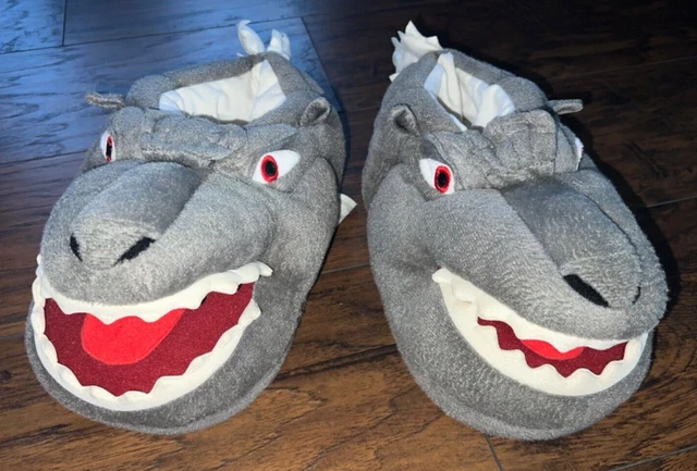 TOY VAULT GODZILLA Glow-In-The-Dark Gray Plush Slippers 2014 $19.99 ...