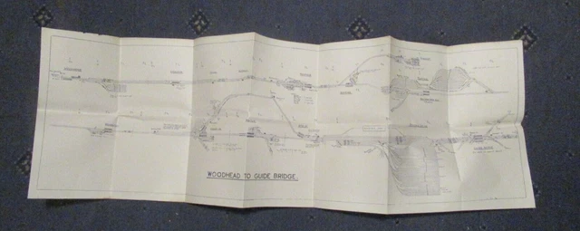 RAILWAY TRACK PLAN Map 1954 Woodhead to Guide Bridge £6.00 - PicClick UK