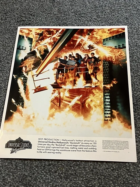 UNIVERSAL STUDIOS HOLLYWOOD’S Backdraft ride - original 1992 press ...