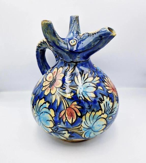 FINE QAJAR ISLAMIC POTTERY ZOOMORPHIC JUG / EWER 19TH CENTURY MYTHICAL ...