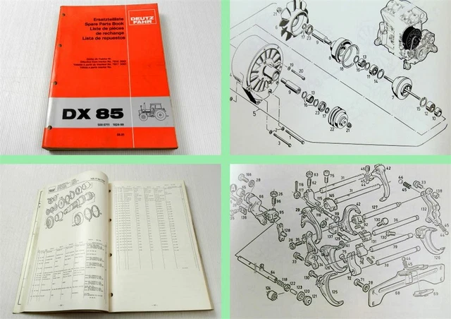 DEUTZ DX 85 Traktor Schlepper Ersatzteilliste 1981 Original ...