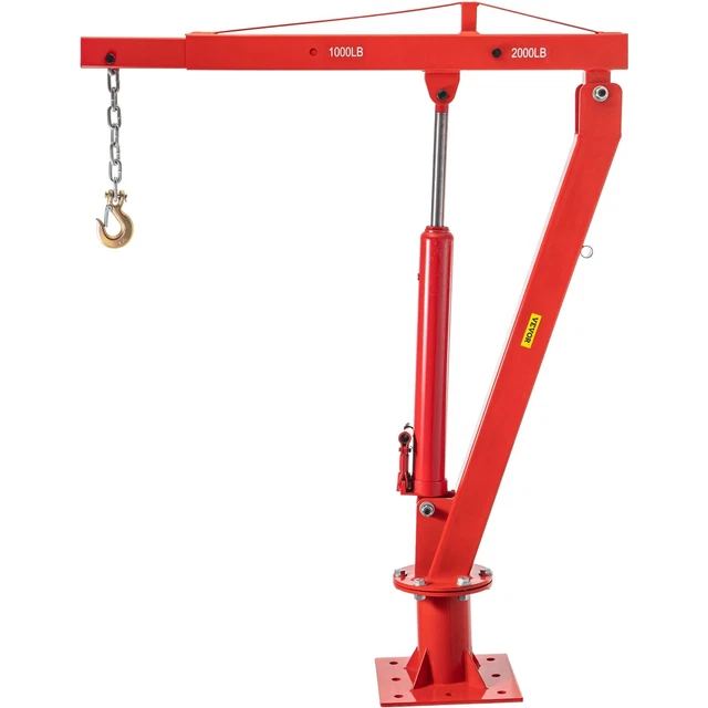 VEVOR DAVIT CRANE Pickup Truck Crane 2000lbs Swivel Base Hydraulic ...