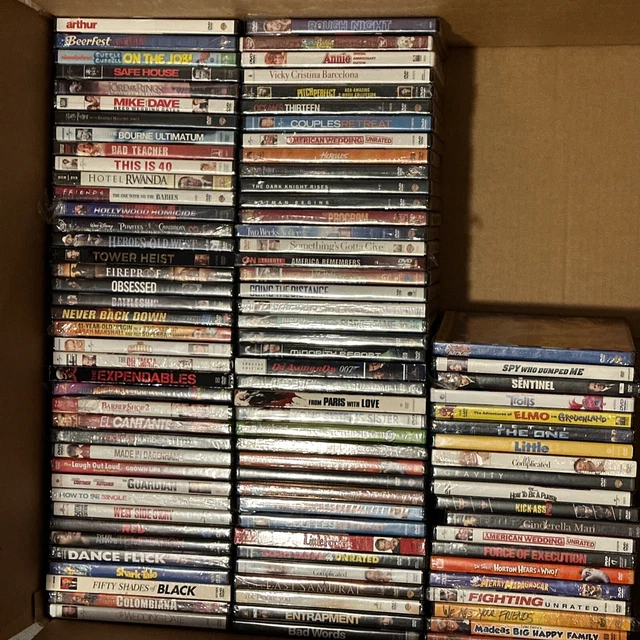 WHOLESALE 100 BRAND NEW SEALED DVD Movie Lot Comedy Drama Action ...