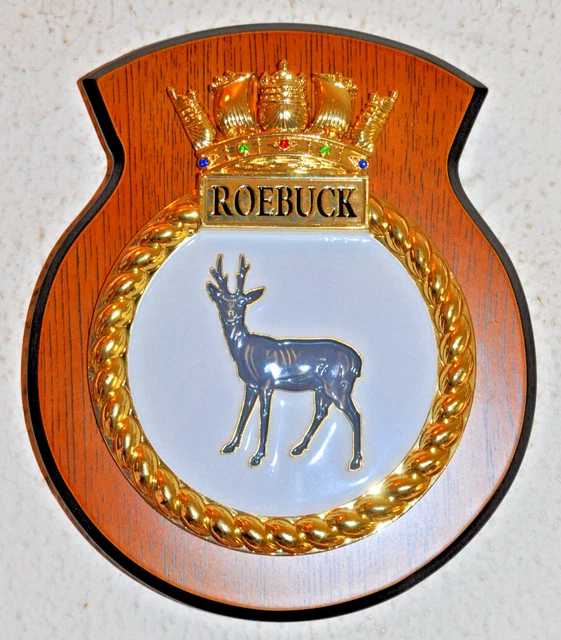 HMS ROEBUCK WALL plaque Royal Navy RN crest £25.00 - PicClick UK