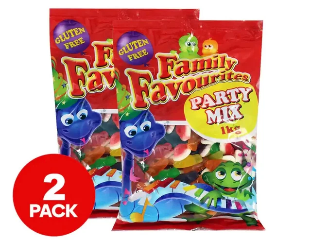 FAMILY FAVOURITES PARTY Mix Kids Lolly Gluten-free Strawberries Cream ...