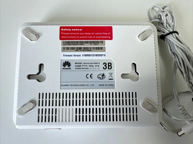 MODEM IN FIBRA sbloccato BT Openreach Huawei EchoLife HG612 3B VDSL ...