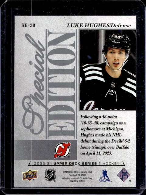 2023-24 PONTE SUPERIORE Luke Hughes edizione speciale Rookie RC #SE-28 ...