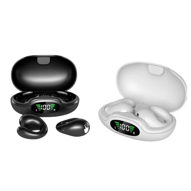 OPEN EAR EARBUDS - Ergonomic Clip-On Earbuds, Conduction Over-The-Ear ...