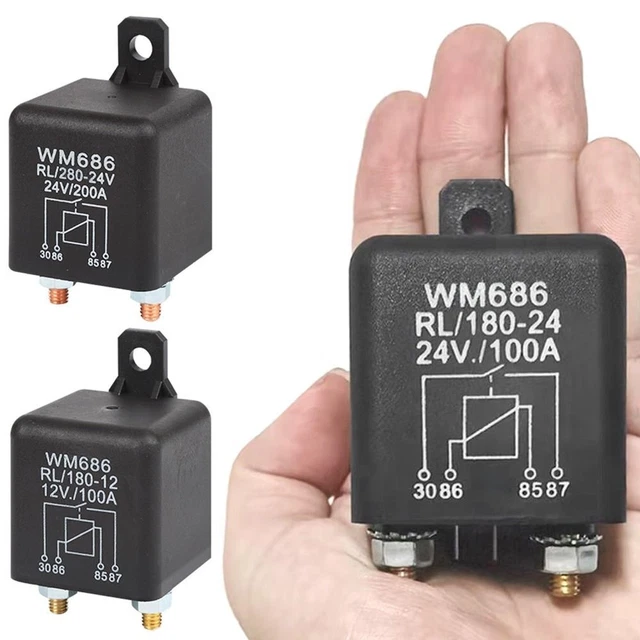 WM686 HIGH CURRENT Car Accessory Starting Relay 12V 24V 200A 100A Car ...