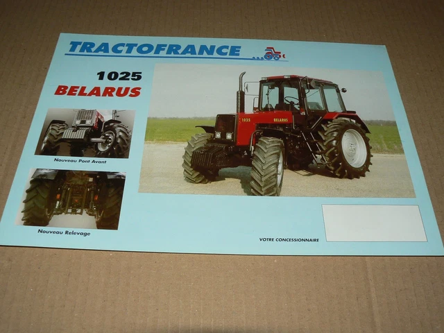PROSPECTUS TRACTEUR BELARUS 1025 Brochure Tractor Traktor Trattore Prospekt EUR 7,99 - PicClick DE