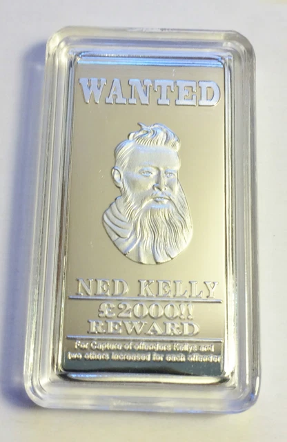 &NEW& NED KELLY SET OF 3 x 10 Gram INGOTS Finished in 999 Silver ...