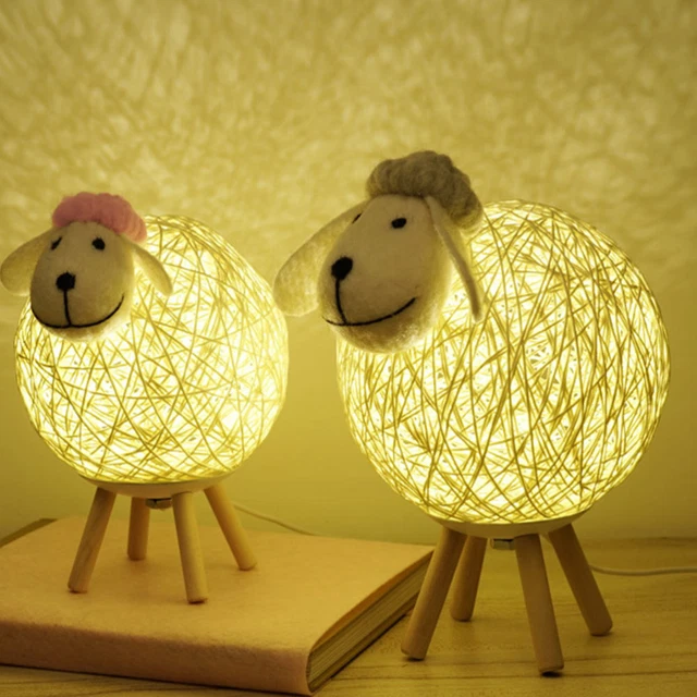 HOME DECOR LED Bedside Table Lamb Night Light Sheep Girl Baby £18.88 ...