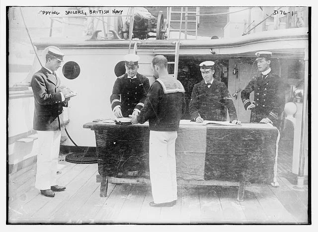 PAYING SAILORS BRITISH Navy c1900 Historic Old Photo $9.00 - PicClick AU