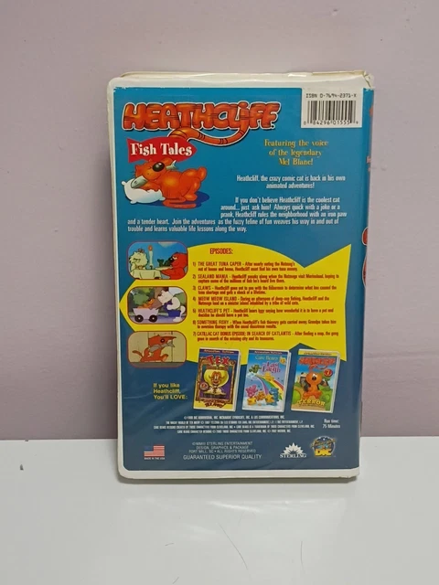 VTG HEATHCLIFF &FISH Tales" VHS 1986 Dic Animation Station 7 Episodes ...