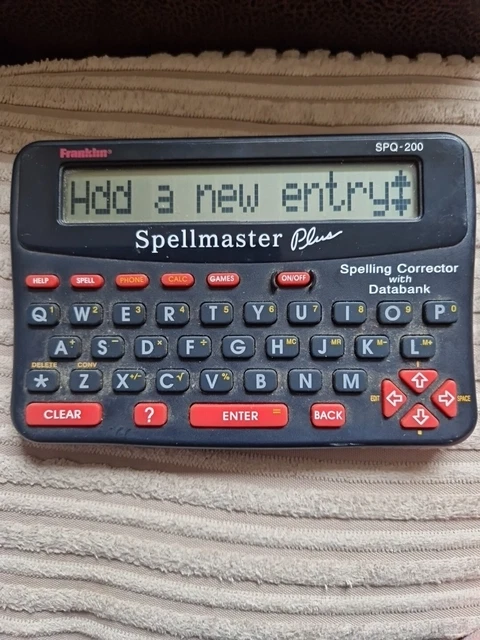 FRANKLIN SPELLMASTER PLUS SPQ-200 Spelling Corrector With Databank ...